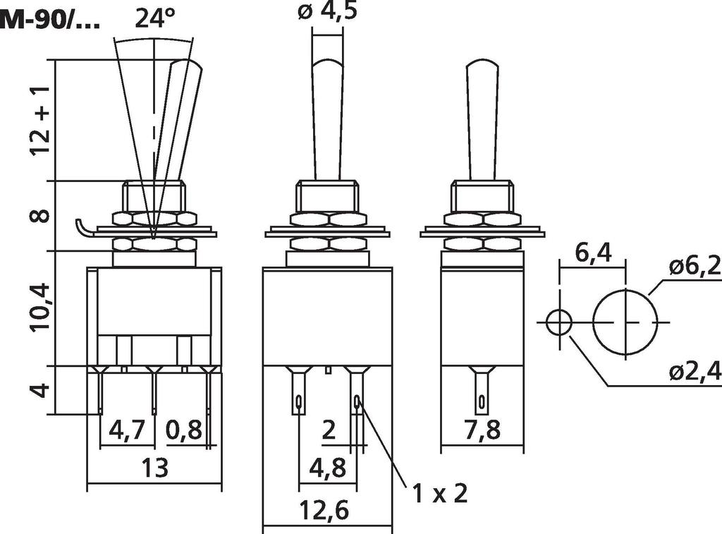 Monacor Schweiz AG - Min. Kippschalter: